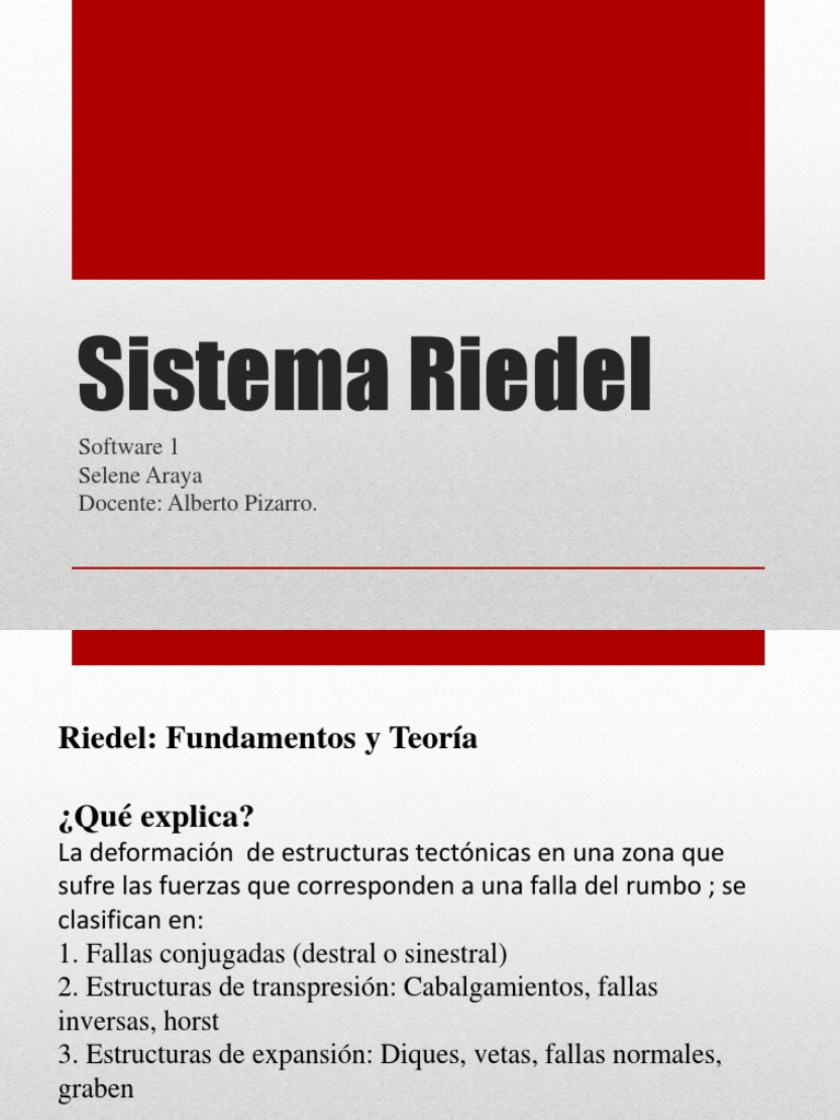 Sistema Riedel: Fallas secundarias y criterios cinemáticos | PDF ...
