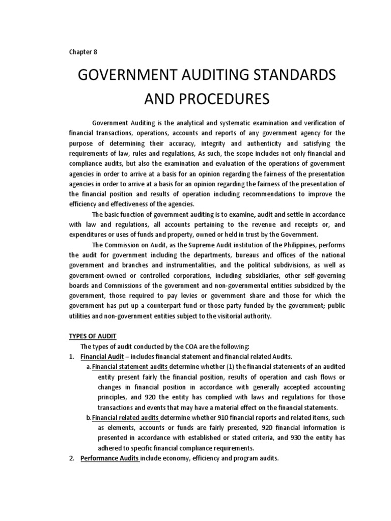 Government Auditing and Accounting For NPO | PDF | Internal Control | Audit