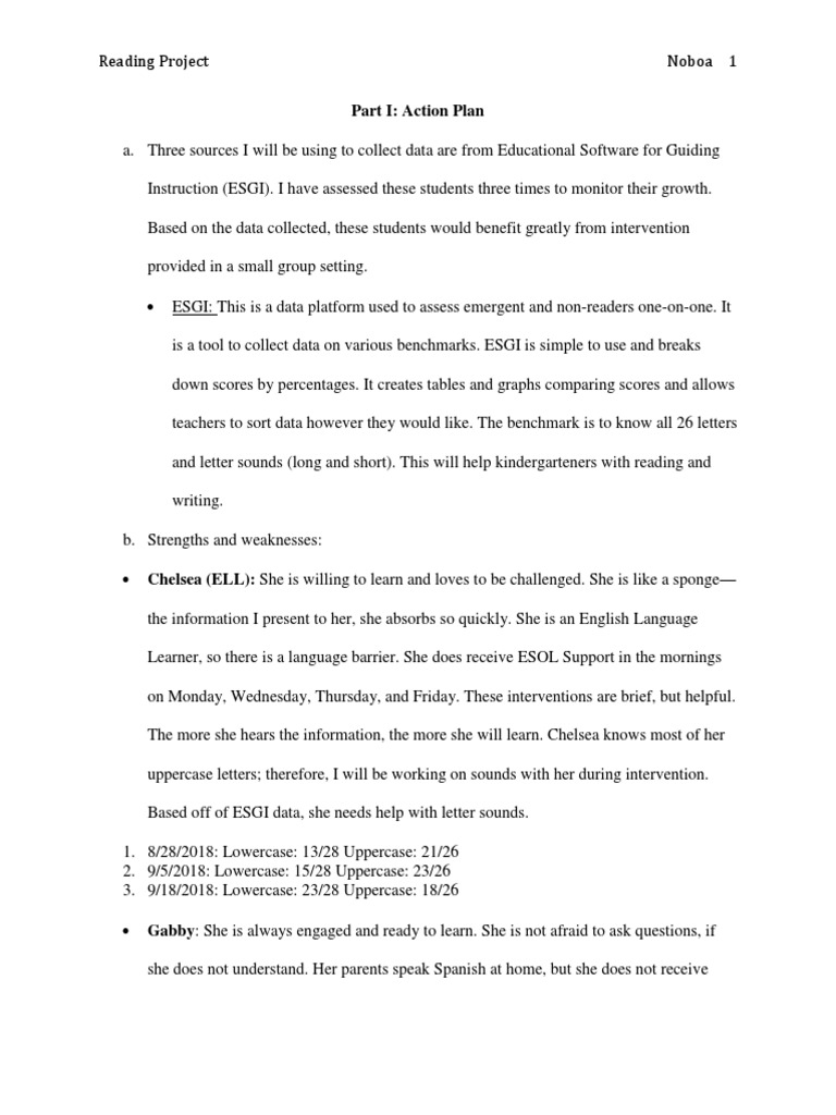 Reading Project - Portfolio | PDF | Letter Case | Motivation