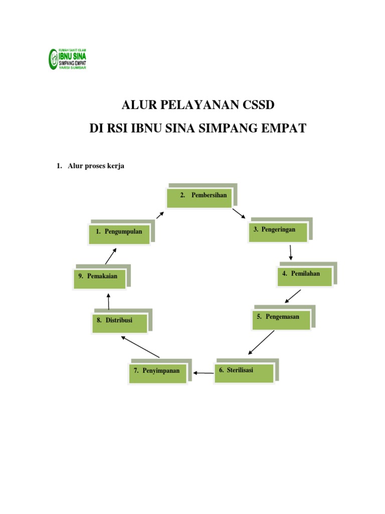 Alur Pelayanan CSSD RSI Ibnu Sina | PDF