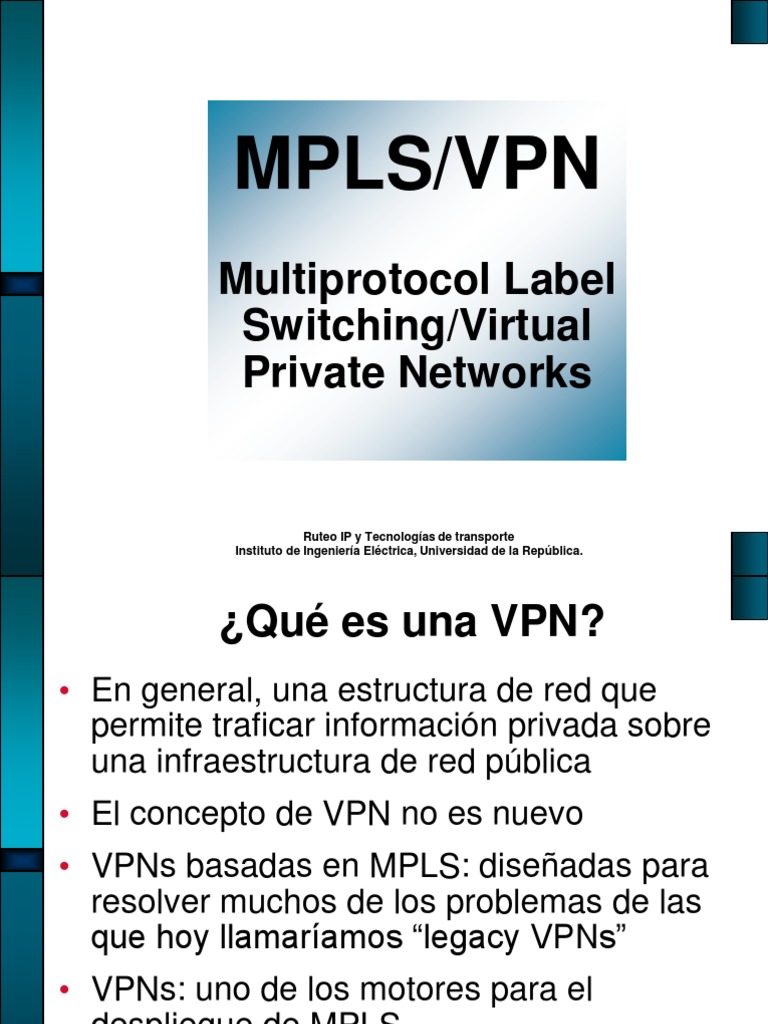 MPLS Vpns | PDF | Cambio de etiquetas multiprotocolo | Redes