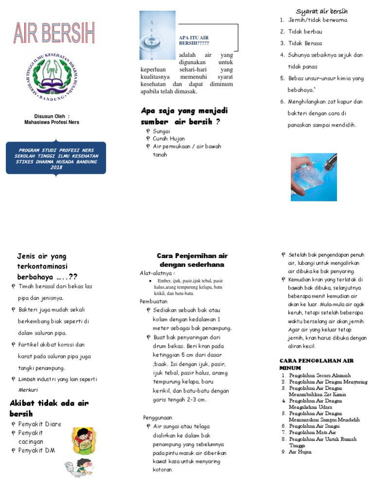 Leaflet Air Bersih | PDF