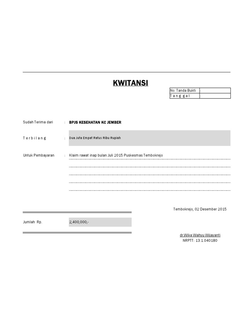 Format Klaim Bpjs | PDF