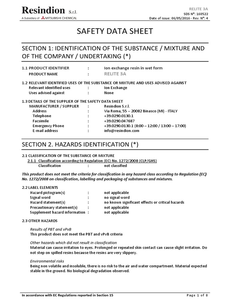 MSDS | PDF | Dangerous Goods | Occupational Safety And Health