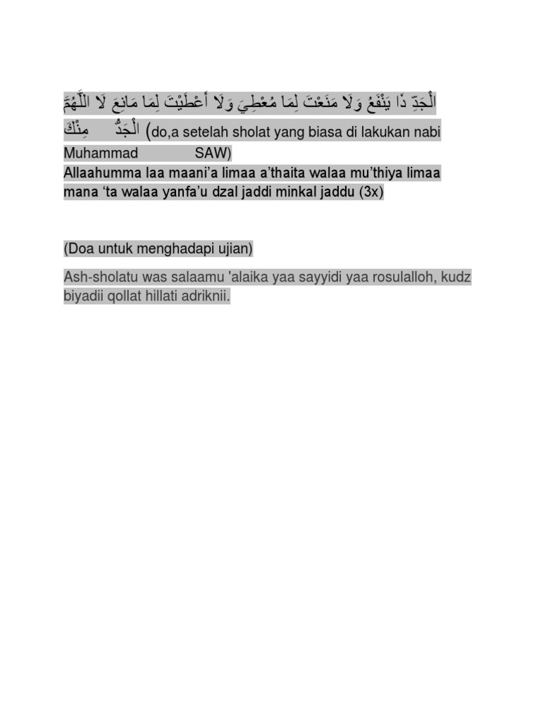 Doa Nabi Muhammad | PDF