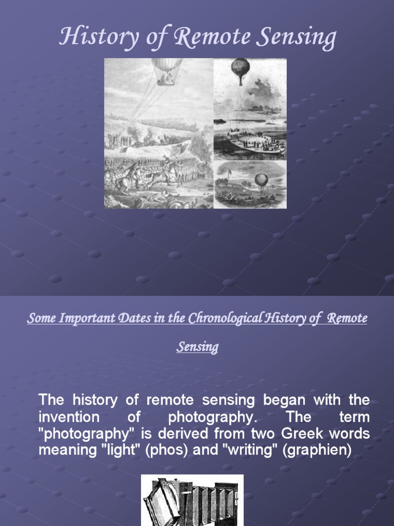 History of Remote Sensing Milestones | PDF | Remote Sensing | Infrared