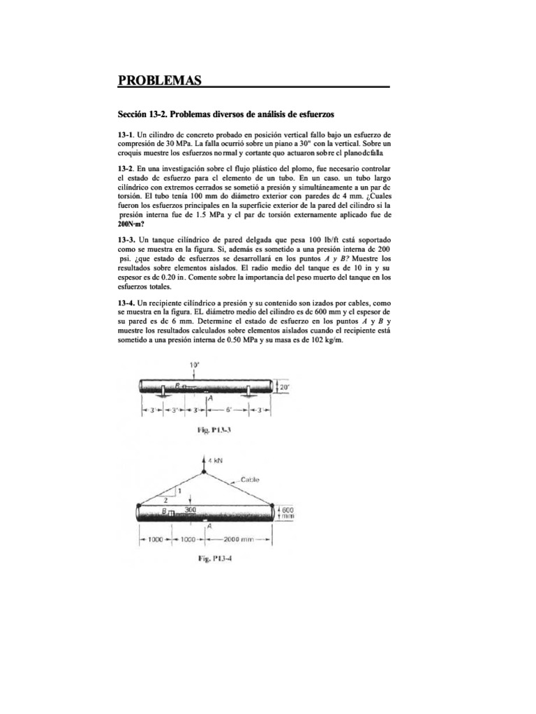 Problemas Selectos de Resis | PDF | Doblar | Presión