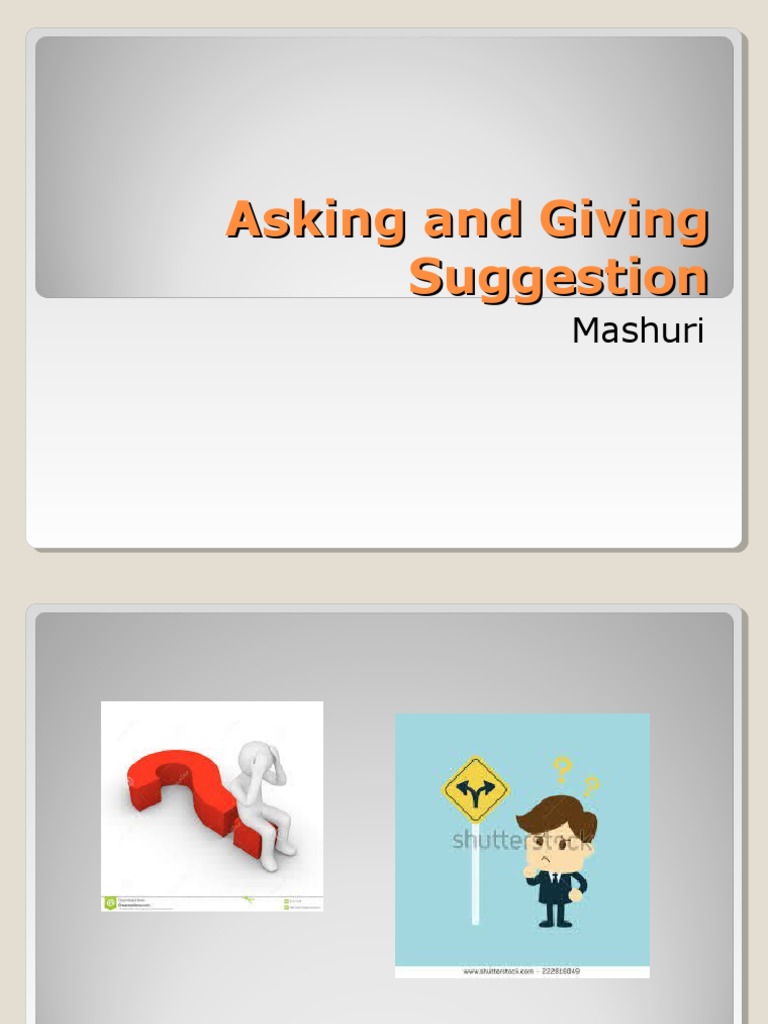 Asking and Giving Suggestions Guide | PDF | Career & Growth | Self ...