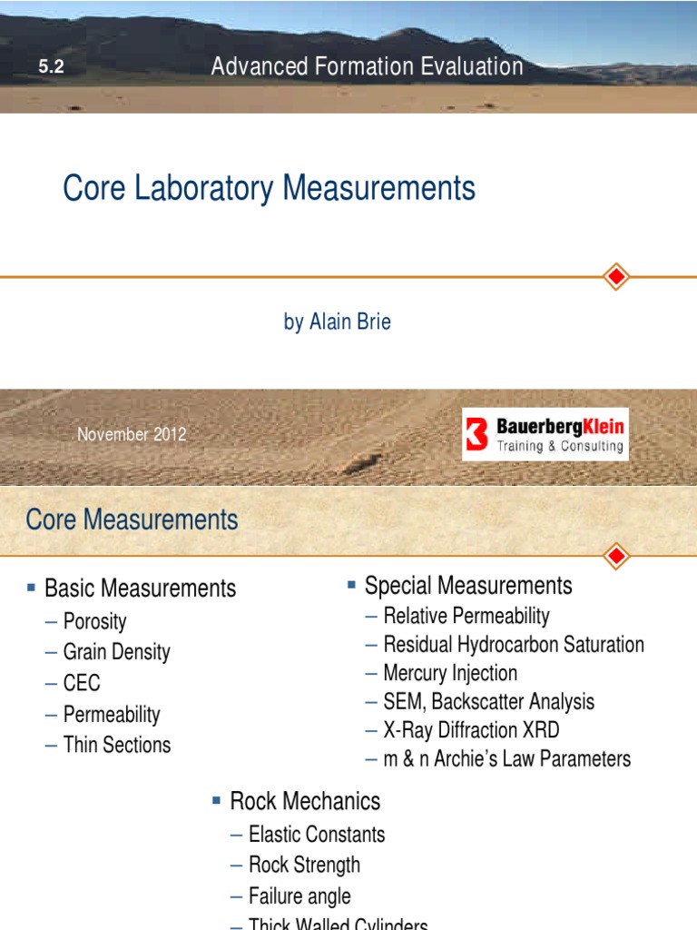 5.2 Core Measurements | PDF | Permeability (Earth Sciences) | Porosity