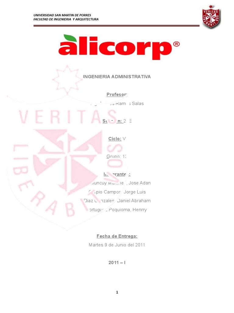 Alicorp Usmp | PDF | Calidad (comercial) | Gestión de recursos humanos