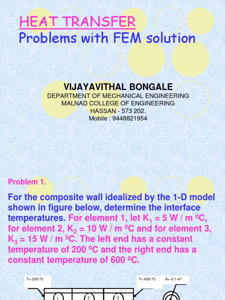 Problems With FEM Solution: Heat Transfer | PDF | Finite Element Method ...