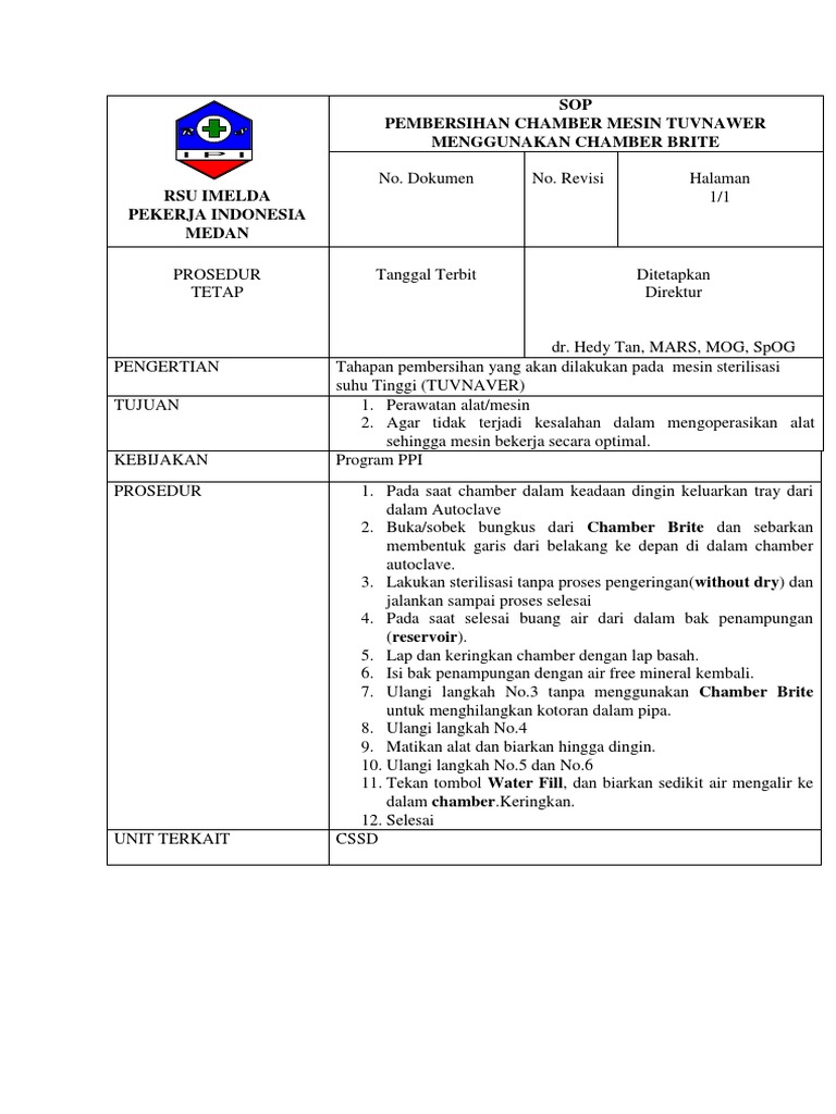 Standar PO CSSD Revisi | PDF