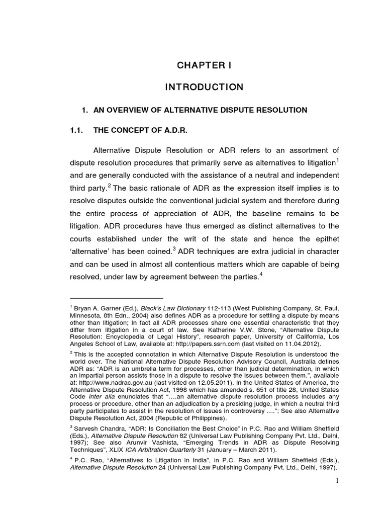 07 - Chapter 1 PDF | PDF | Alternative Dispute Resolution | Dispute Resolution