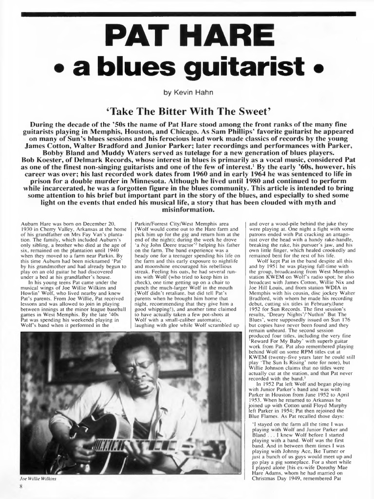 Pat Hare BIO | PDF | Blues | African American Music