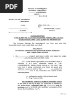 Motion To Quash Sample | PDF | Element (Criminal Law) | Jurisdiction