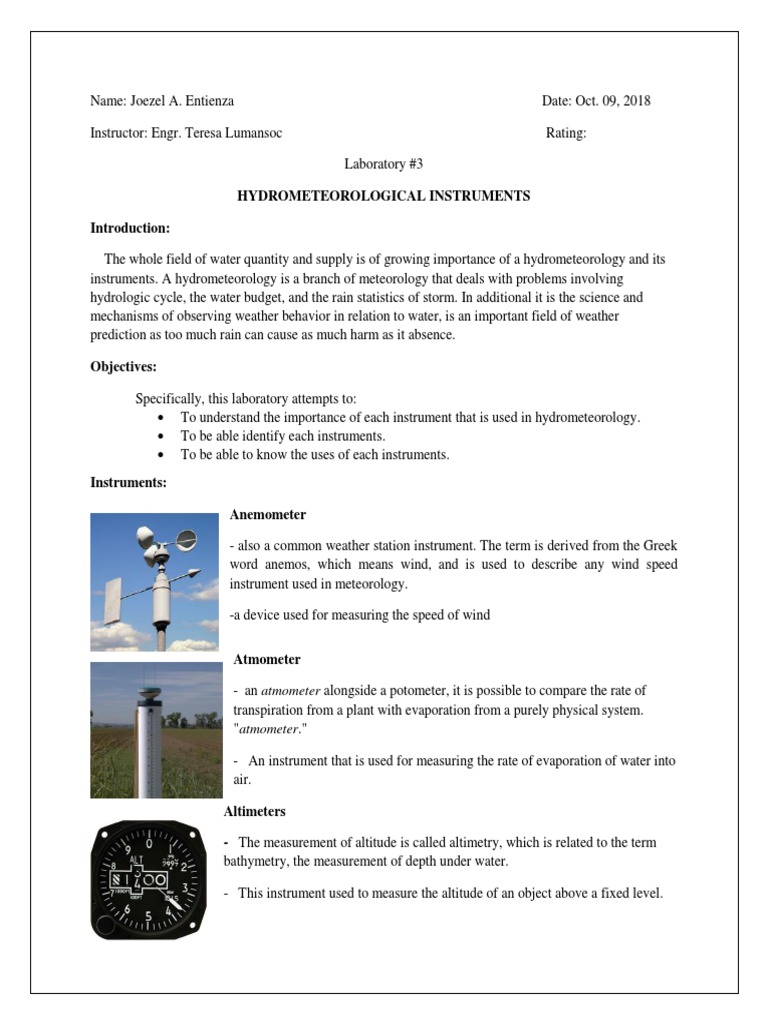 Hydrometeorological Instruments | PDF | Meteorology | Seismology
