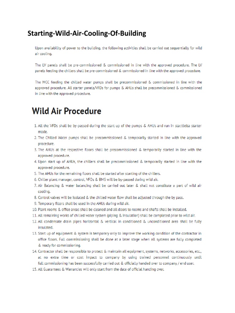 Wild Air Cooling in Construction | PDF