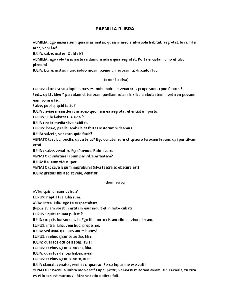 Paenula Rubra Compendium | PDF