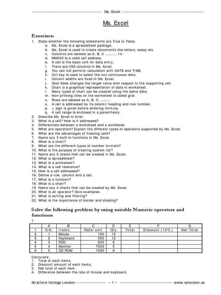 ms-excel-exercises-pdf-microsoft-excel-spreadsheet