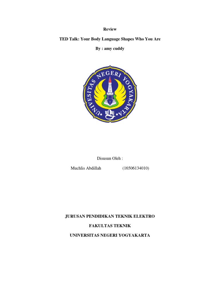 Review TED Talk: Your Body Language Shapes Who You Are By: Amy Cuddy ...