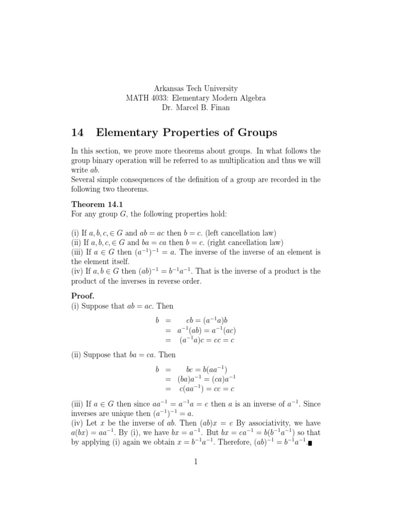 Abstract Algebra | PDF | Group (Mathematics) | Group Theory