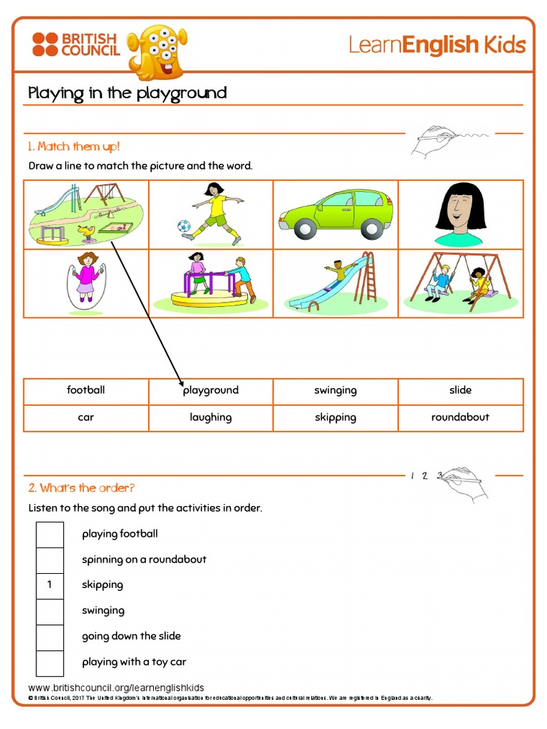 Songs Playing in The Playground Worksheet | PDF | Home & Garden