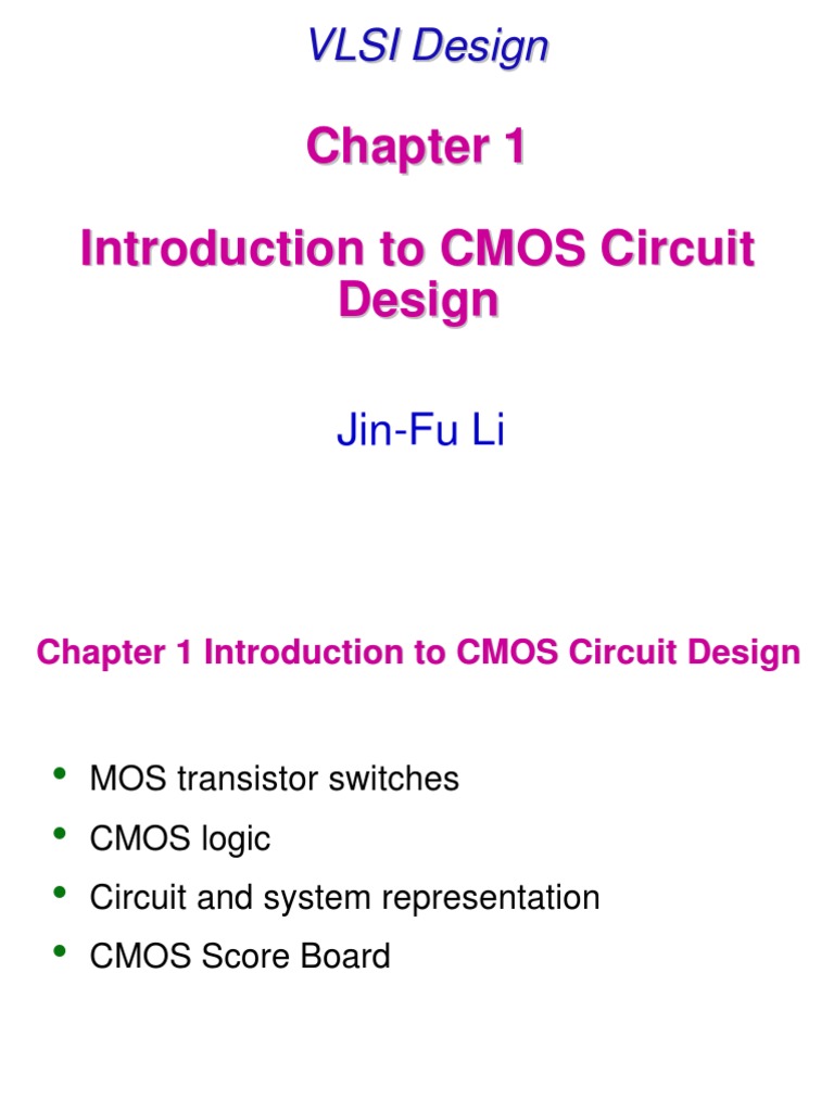 Introduction To CMOS Circuit Design | PDF | Cmos | Logic Gate