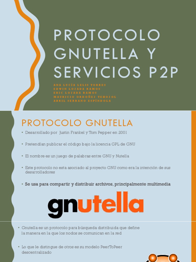 Protocolo Gnutella y Servicios p2p | PDF | De igual a igual | Redes