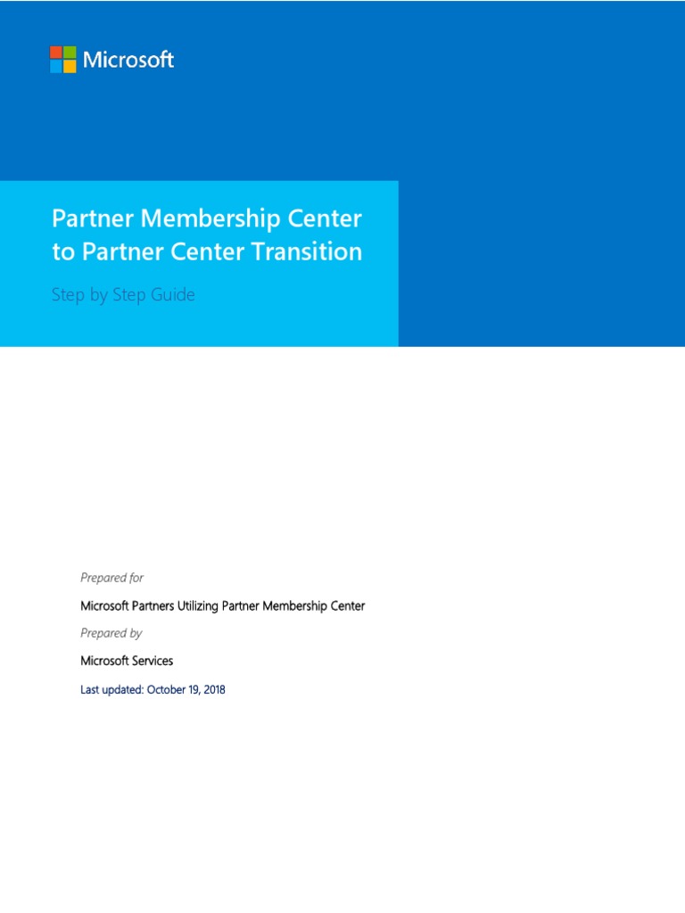 Partner Membership Center To Partner Center Transition | PDF | Office ...