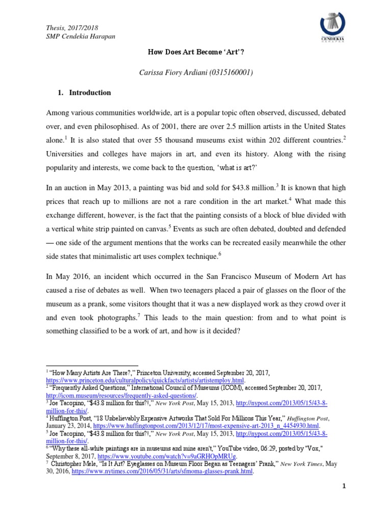 How Does Art Become 'Art'? | PDF | Aesthetics | The Arts