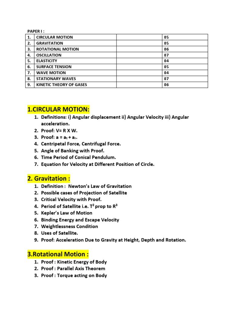 HSC Physics Analysis | PDF | Rotation Around A Fixed Axis | Angular ...