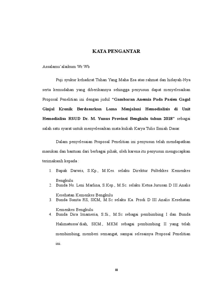 Kata Pengantar Karya Tulis Ilmiah | PDF