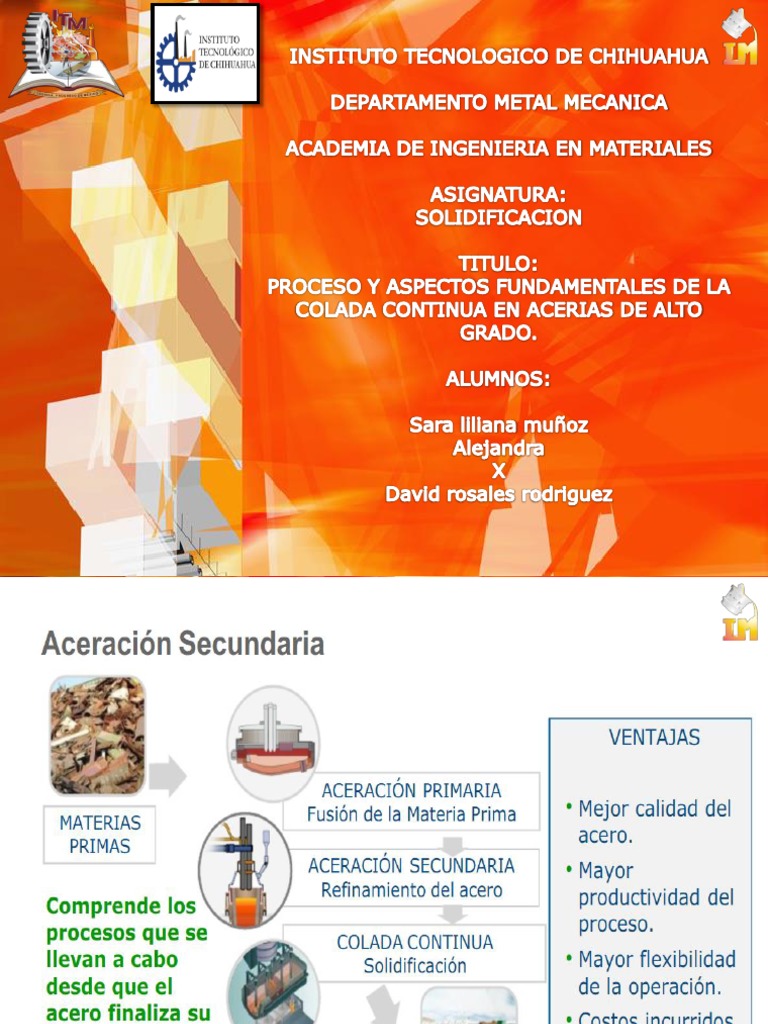 Optimización de la Colada Continua en Siderurgia | PDF | Acero | Cobre