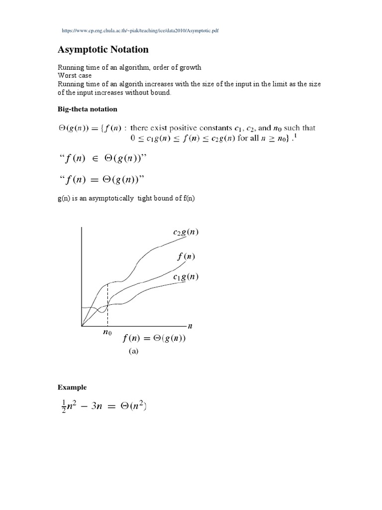 Asymptotic Notation | PDF | Time Complexity | Logarithm