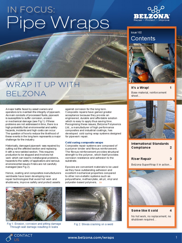 Pipe Wraps: Wrap It Up With Belzona | Corrosion | Composite Material