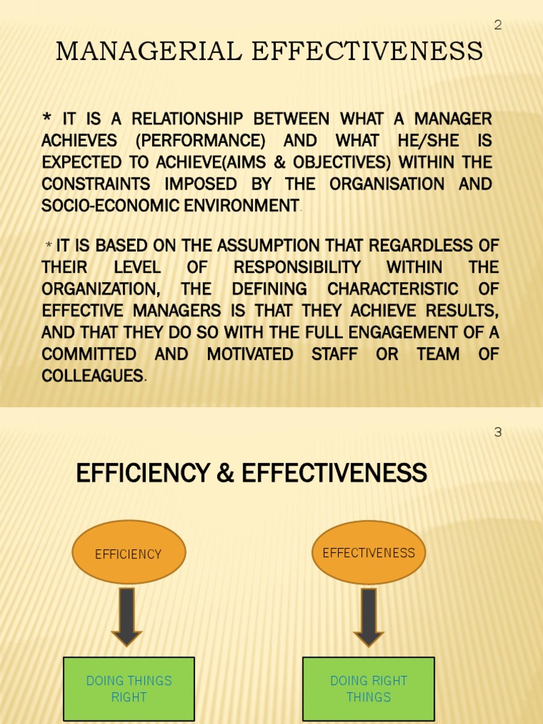 Managerial Effectiveness | PDF