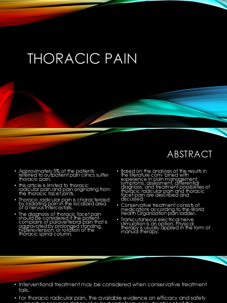Thoracic Pain | PDF | Thorax | Pain
