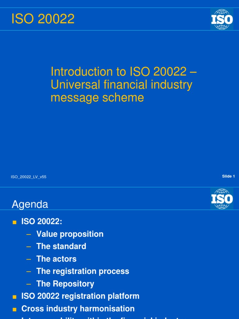 Scripted ISO 20022 PPT Long Version v55 | PDF | Securities (Finance ...