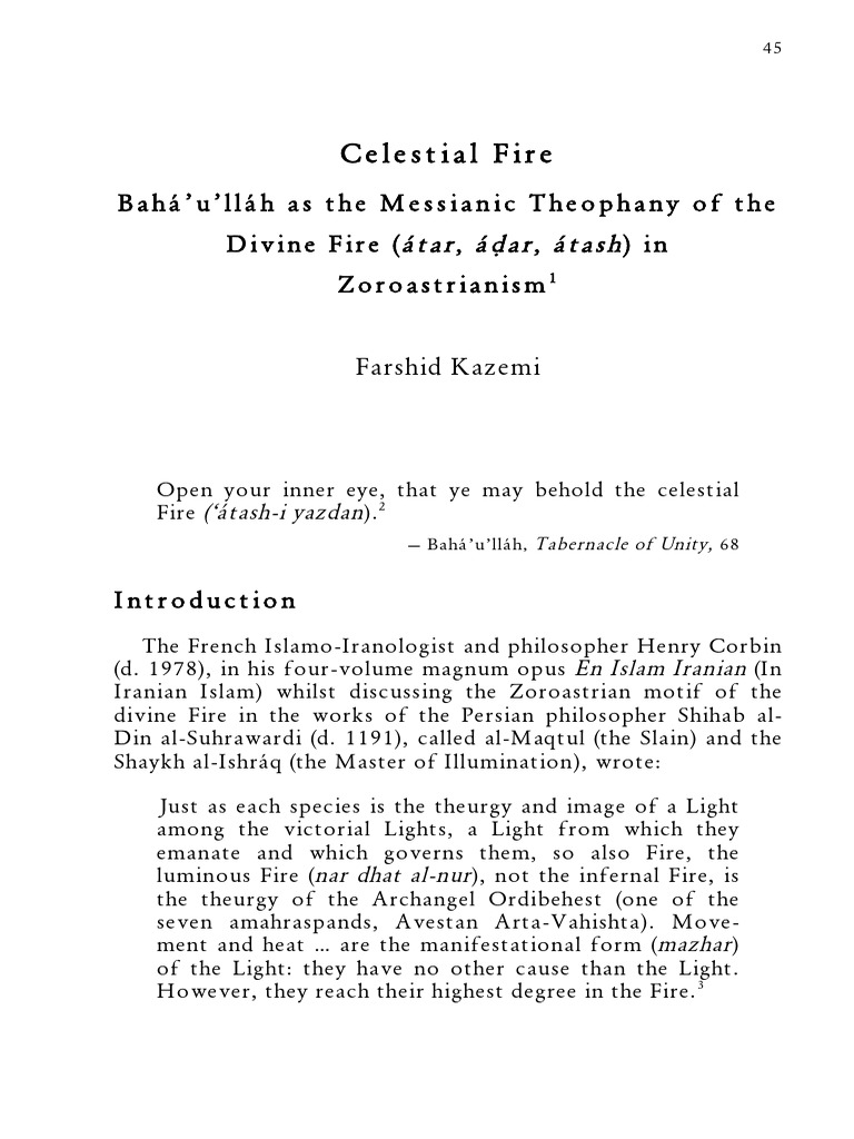 Messianic Fire in Zoroastrism | PDF | Zoroastrianism | Book Of Revelation