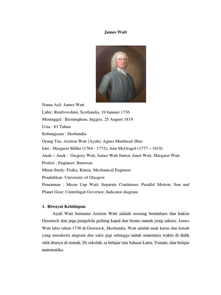 James Watt Biography | PDF