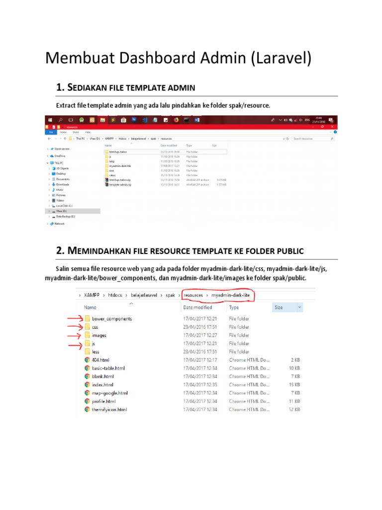Membuat Dashboard Admin Laravel | PDF
