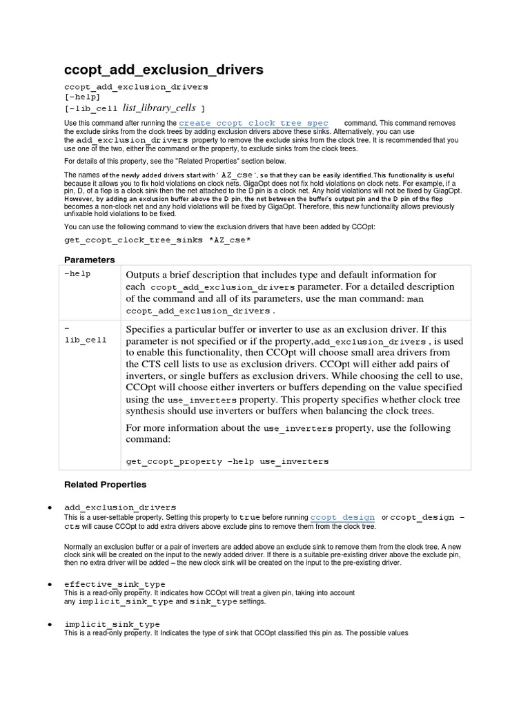 Enabling Clock Tree Exclusion Drivers to Fix Previously Unfixable Hold Violations | PDF ...