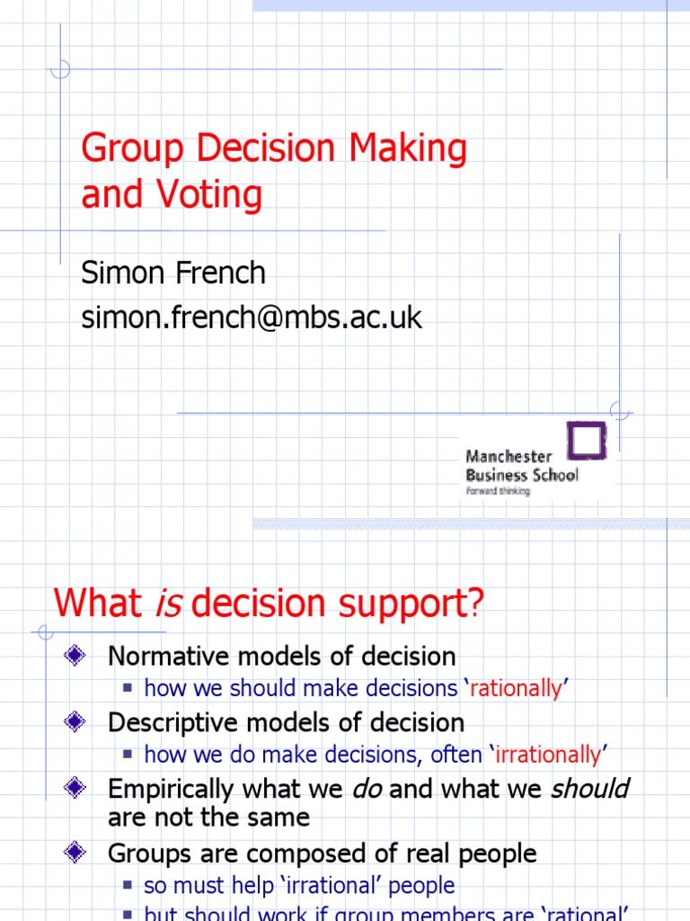 Group Decision Making and Voting Analysis | PDF | Decision Making | Voting