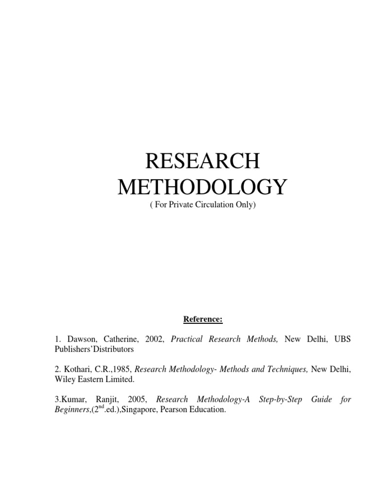 Research Methodology PDF | PDF | Level Of Measurement | Question