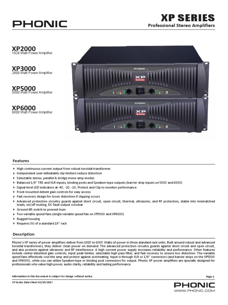 User Guide XP2000 | PDF | Amplifier | Distortion
