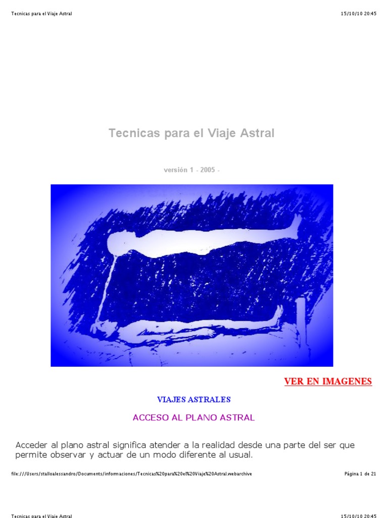 Tecnicas para El Viaje Astral | PDF | Sueño | Respiración