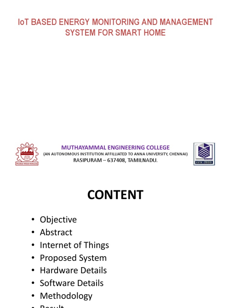 Iot Based Energy Monitoring and Management System For Smart Home | PDF ...