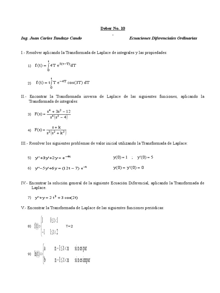 Deber 10 de EDO | PDF