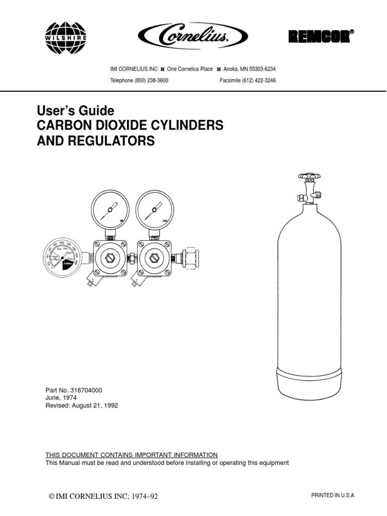 CO2 Cylinders and Regulations User Guide | PDF | Carbon Dioxide | Valve