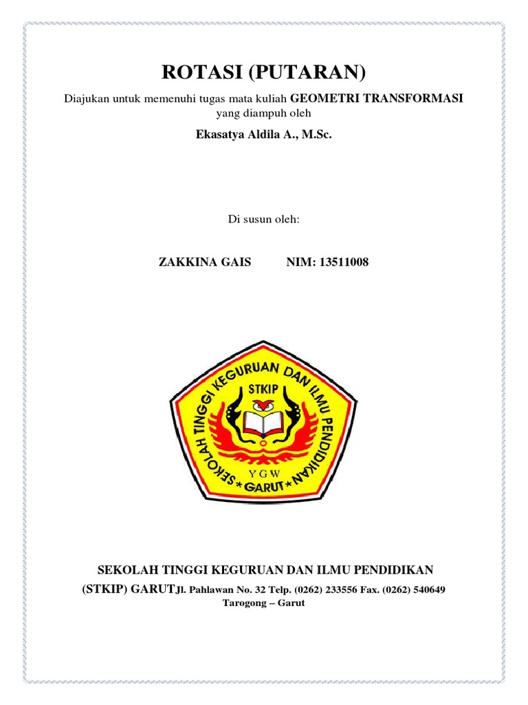 Geometri Transformasi Rotasi | PDF